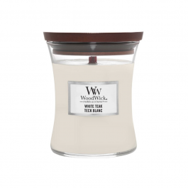 WoodWick White Teak Medium Candle
