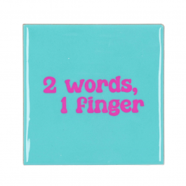 Tegel 2 Words 1 Finger Blauw 10 x 10 cm