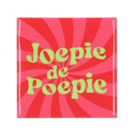 Tegel Joepie De Poepie Roze 10 x 10 cm